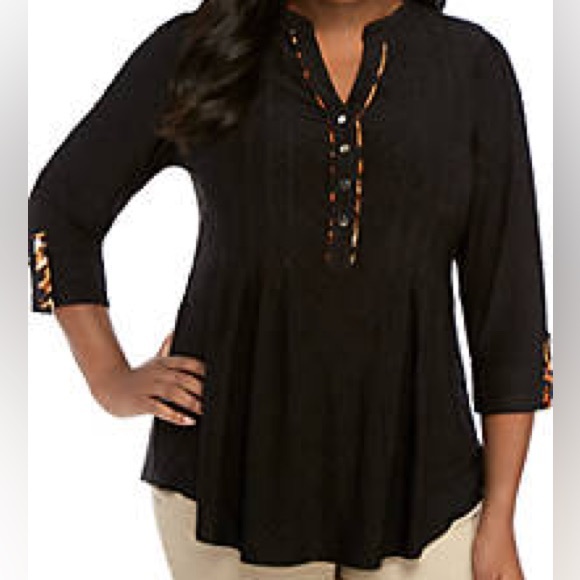 new directions | Tops | New Direction Womens Top Medium Black 34 Sleeve ...